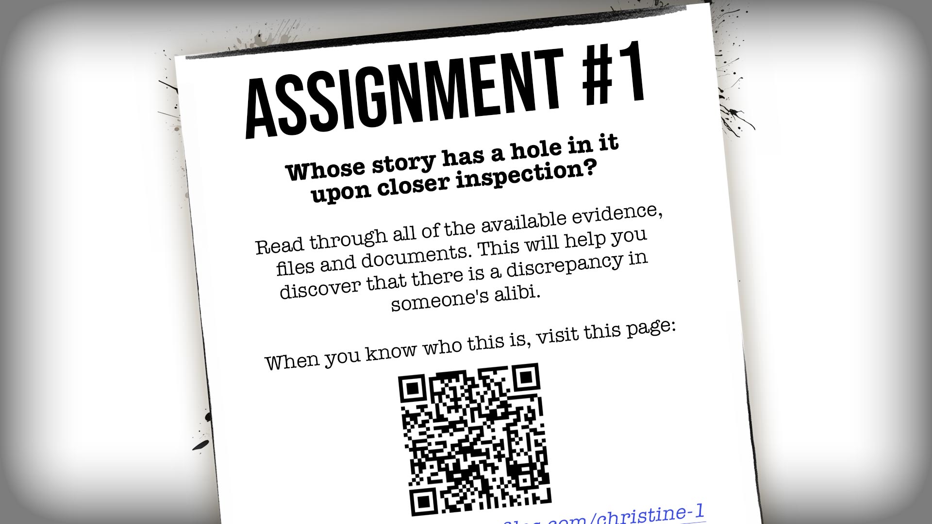 Assignment 1 - Evidence of Murder: Case Files